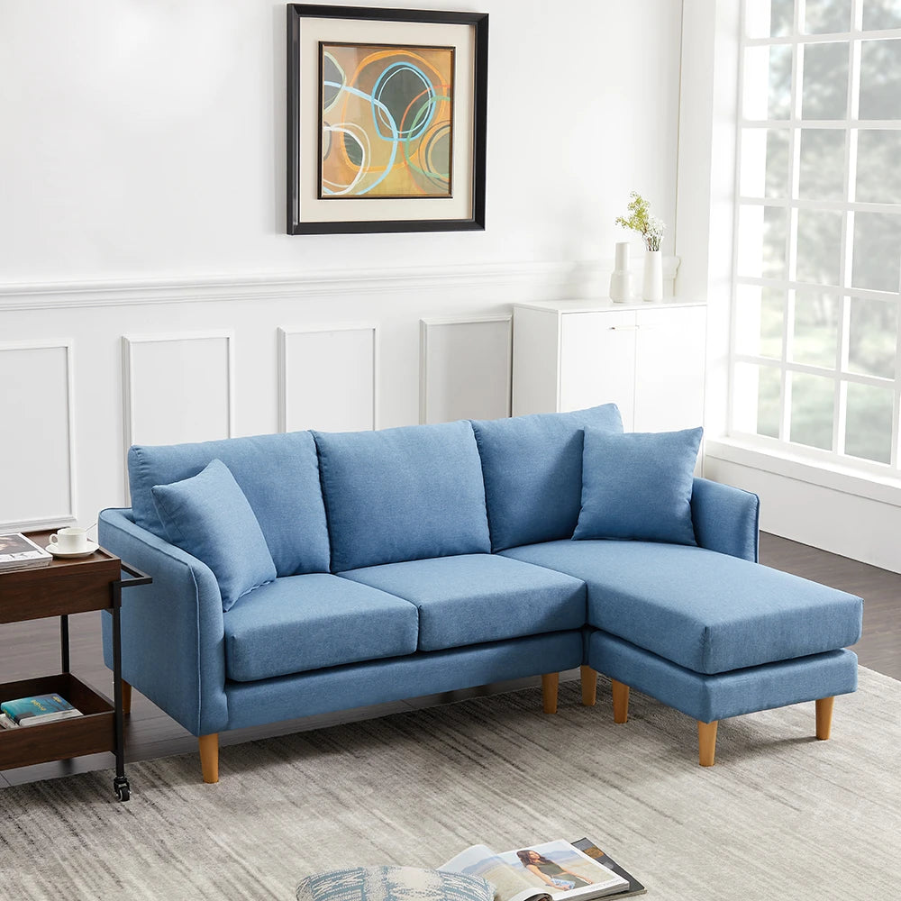 Beech wood corner sofa 240 x 160 cm - FAK203 – Chic Homz