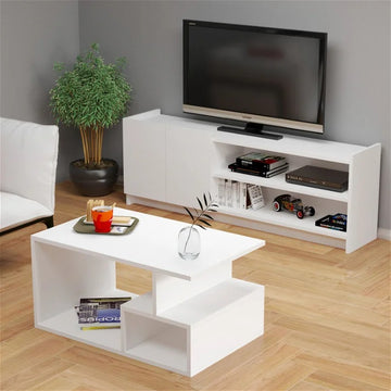 Shop modern TV tables with practical storage solutions for organizing ...