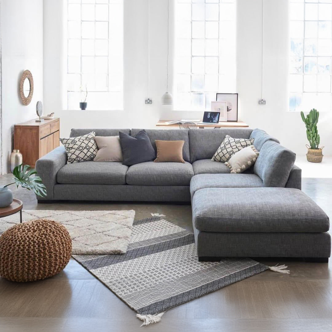 Beech wood corner sofa 240 x 225 cm - MAH28 – Chic Homz