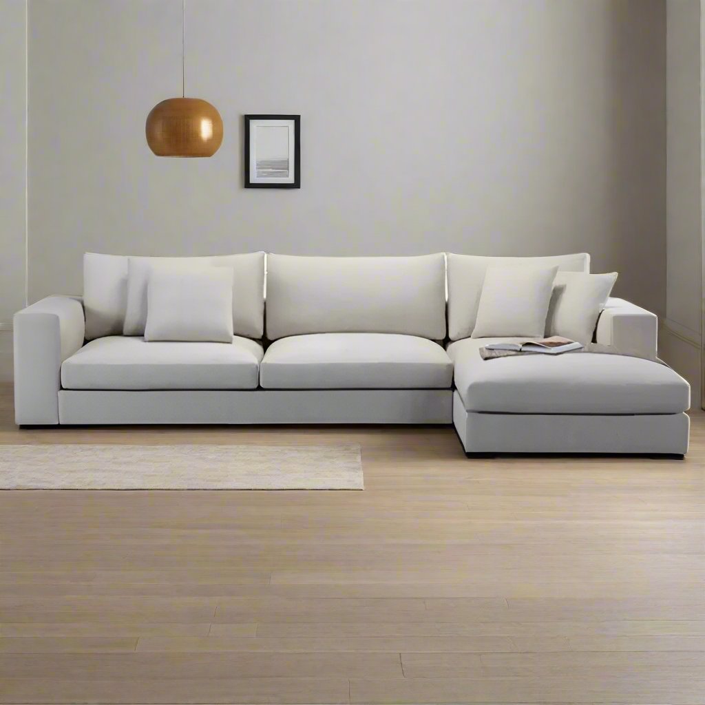 Beech wood corner sofa 240 x 165 cm - DECO257 – Chic Homz