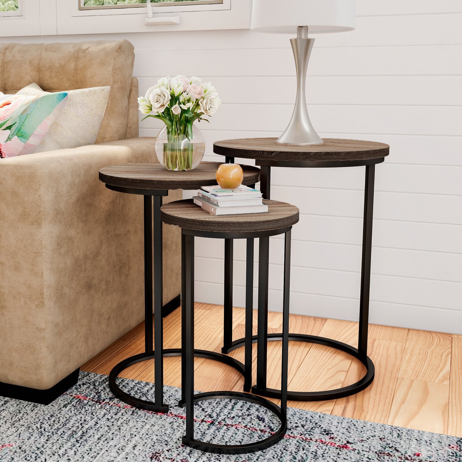 Side tables set - 3 pieces - EBA228 – Chic Homz