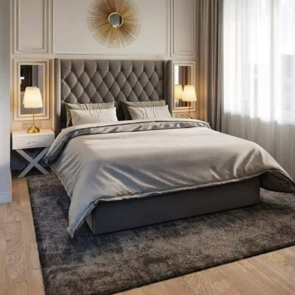 Natural wood bed 170 x 215 cm - THE134 – Chic Homz