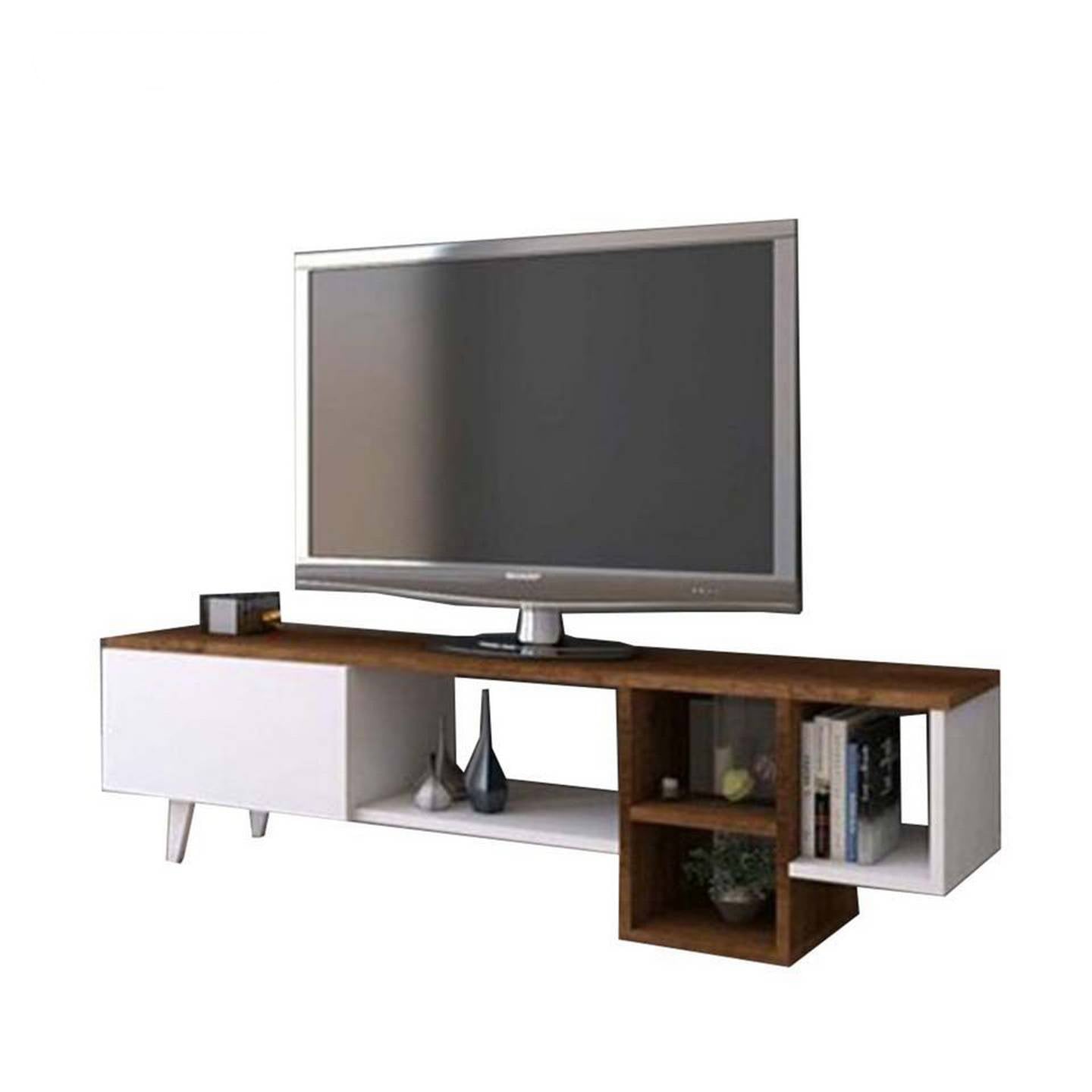 Shop modern TV tables with practical storage solutions for organizing ...