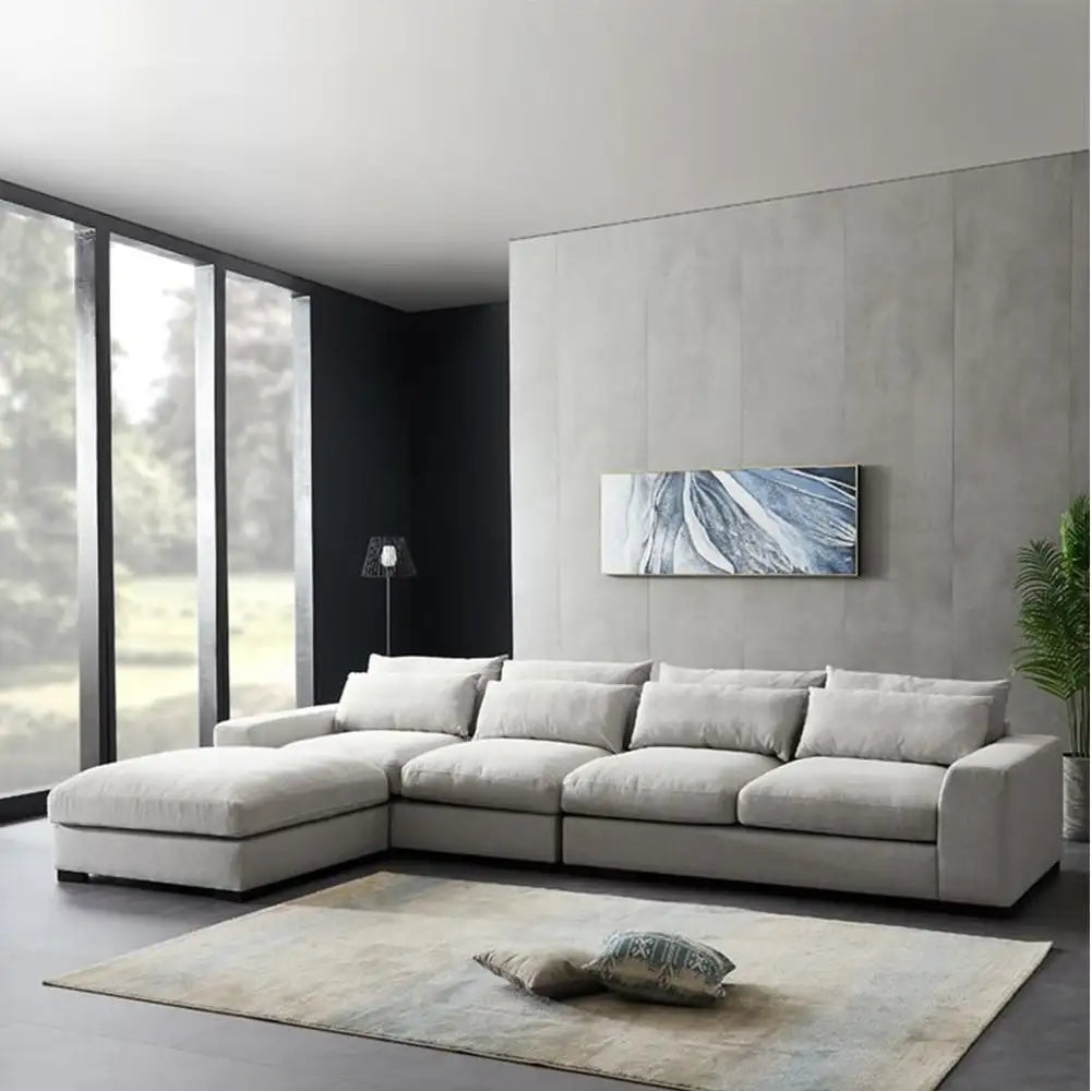 Beech wood corner sofa 350 x 170 cm - THE53 – Chic Homz