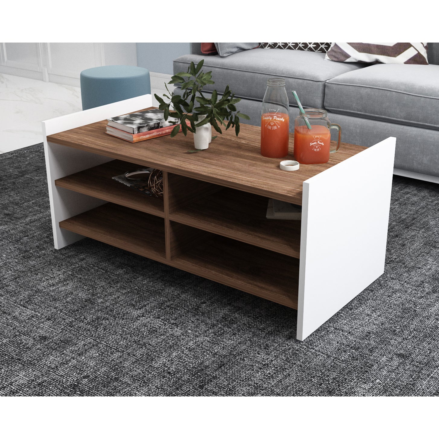 Coffee table 55×100 cm - LOG413 – Chic Homz