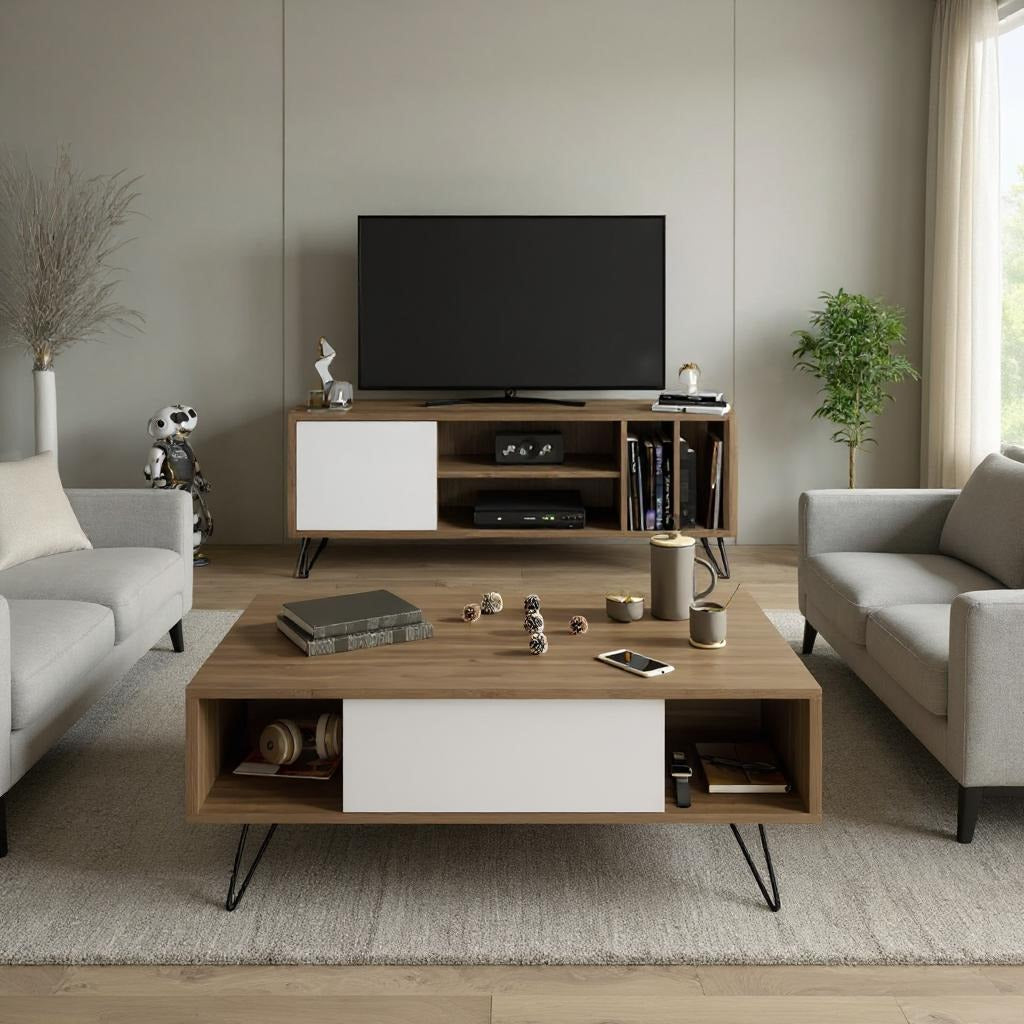 Shop modern TV tables with practical storage solutions for organizing ...