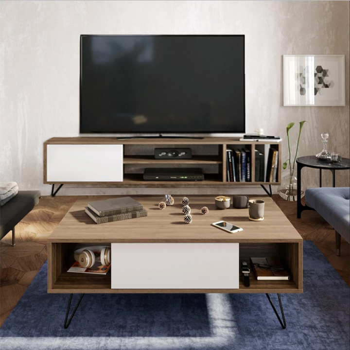 Shop modern TV tables with practical storage solutions for organizing ...