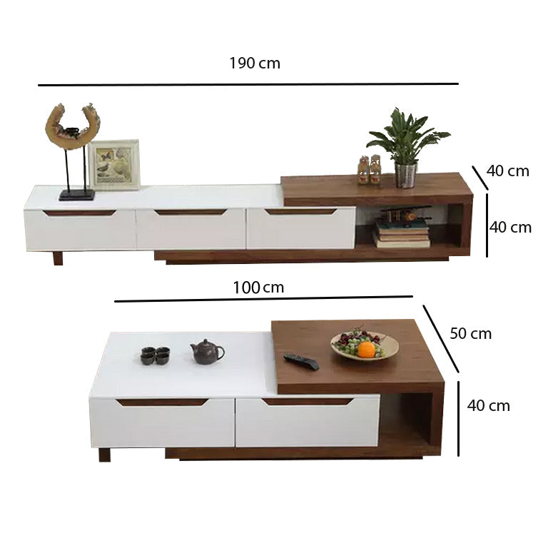 TV table with coffee table-NM02 – Chic Homz