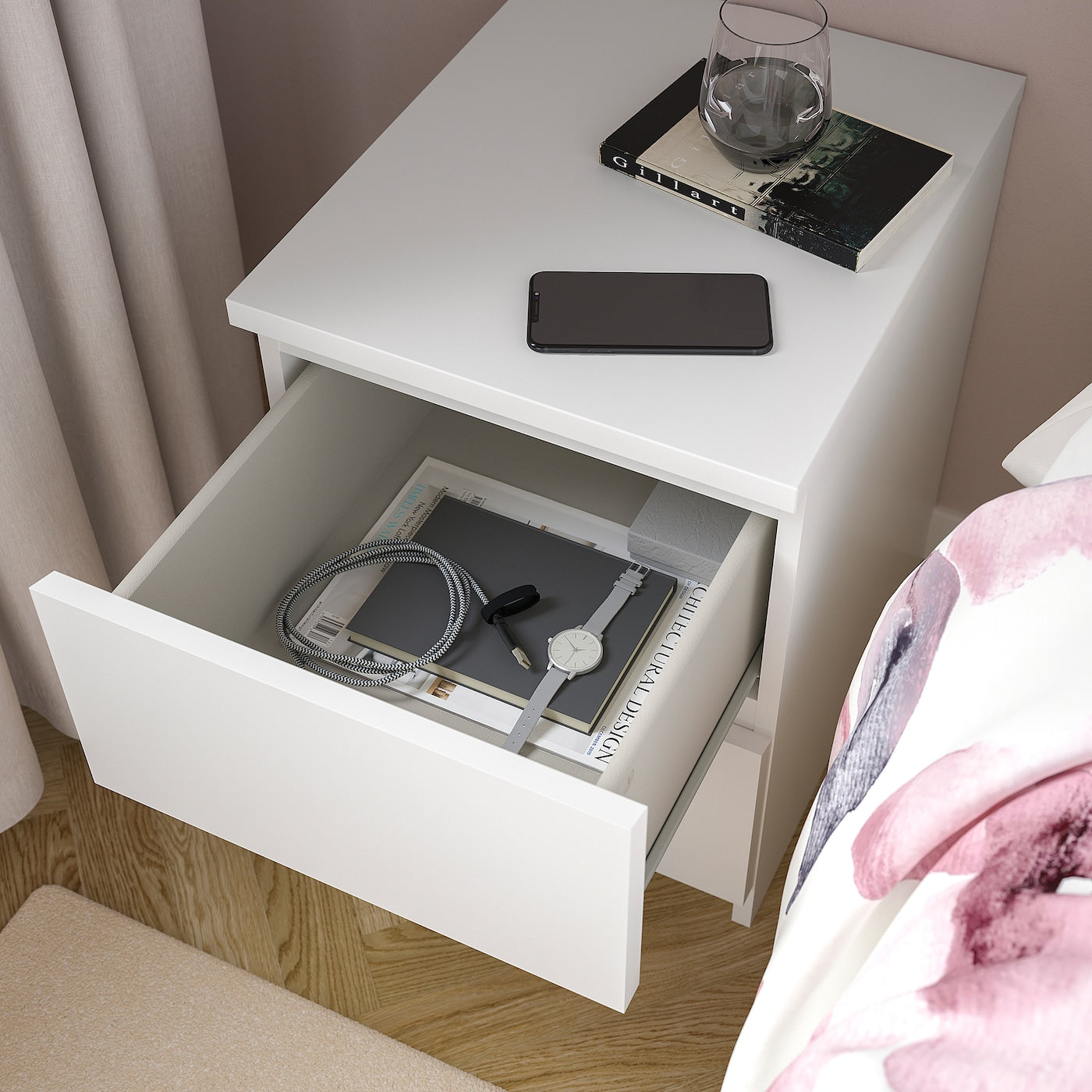 Stylish bedside commodes with practical storage drawers, perfect for ...