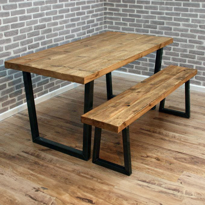 Dining table with bench - WOL9 – Chic Homz