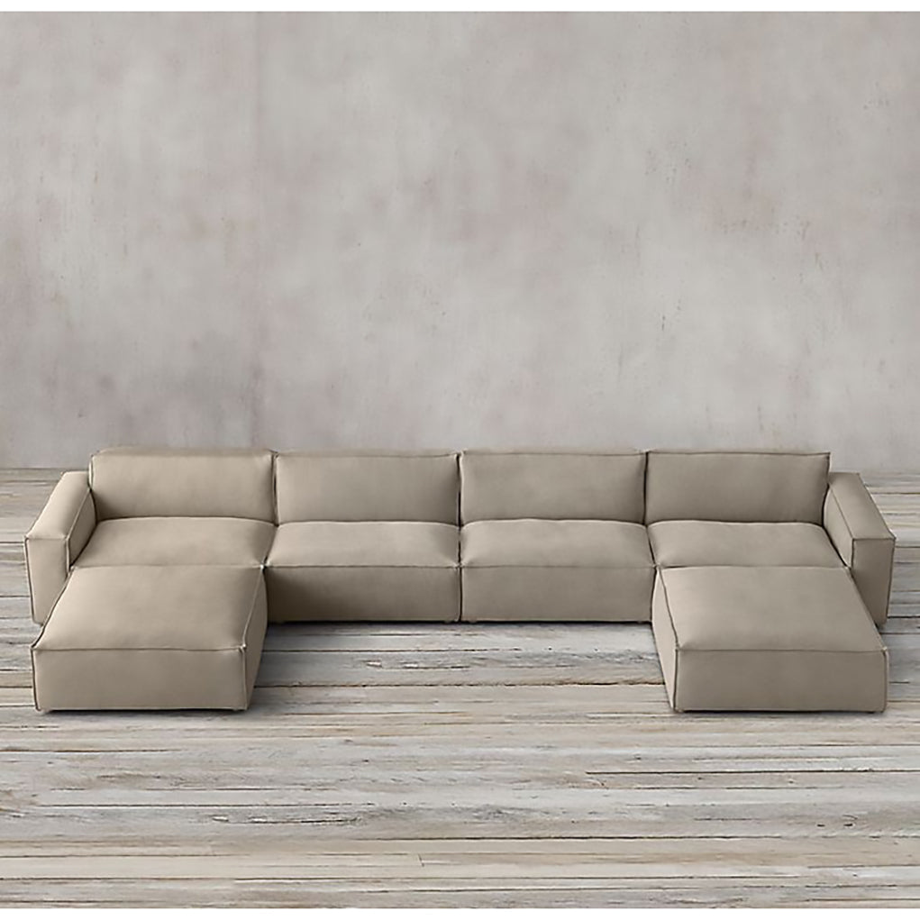 Beech wood corner sofa 320×150 cm - multiple colors - DECO240 – Chic Homz