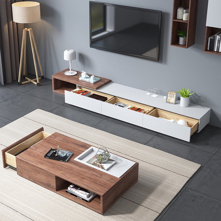 Shop modern TV tables with practical storage solutions for organizing ...