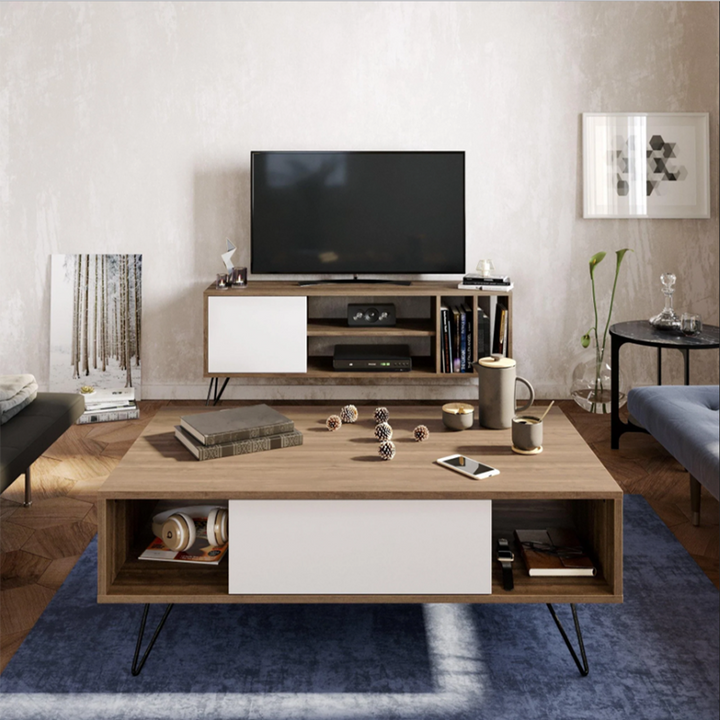 Shop modern TV tables with practical storage solutions for organizing ...