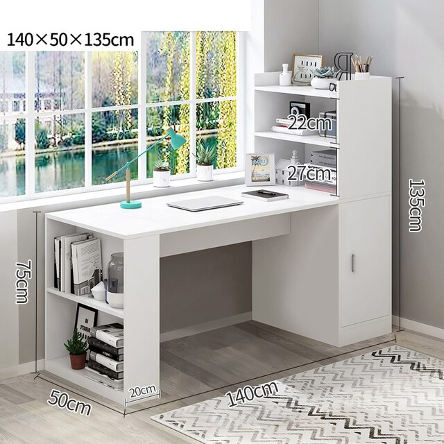 Desk with Shelving Unit 50 x 140 cm - SHR283 – Chic Homz