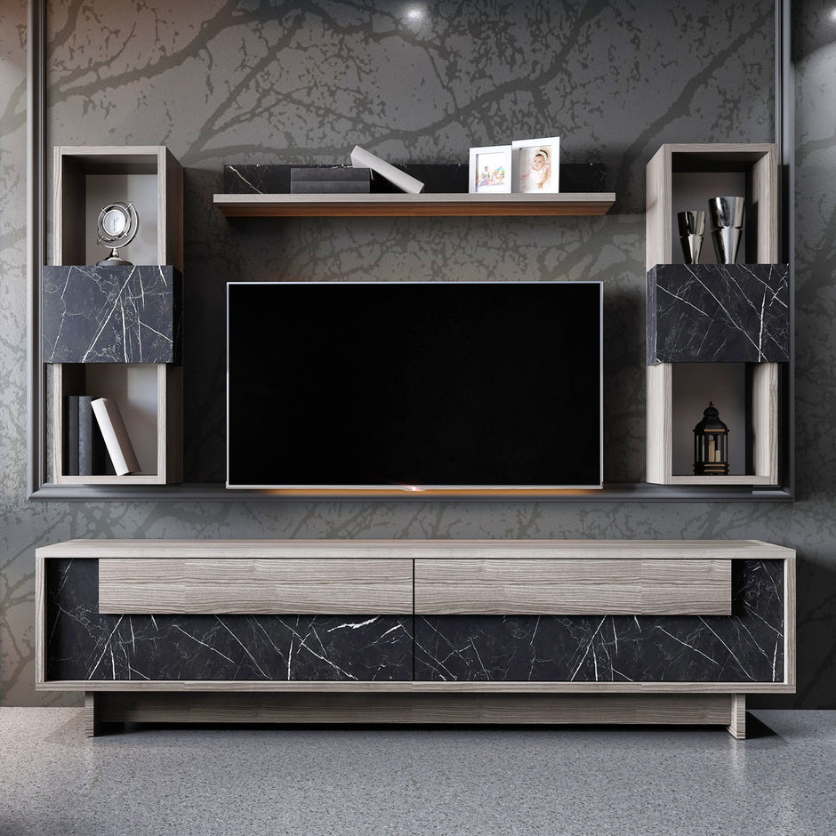 Shop modern TV tables with practical storage solutions for organizing ...